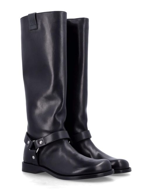 Loewe Campo Biker High Boots in Blue | Lyst