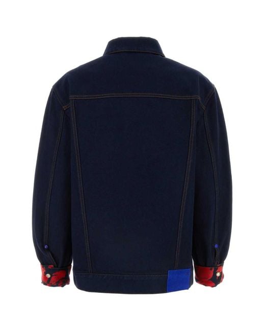 Burberry Oversized Denim Jacket in Blue | Lyst