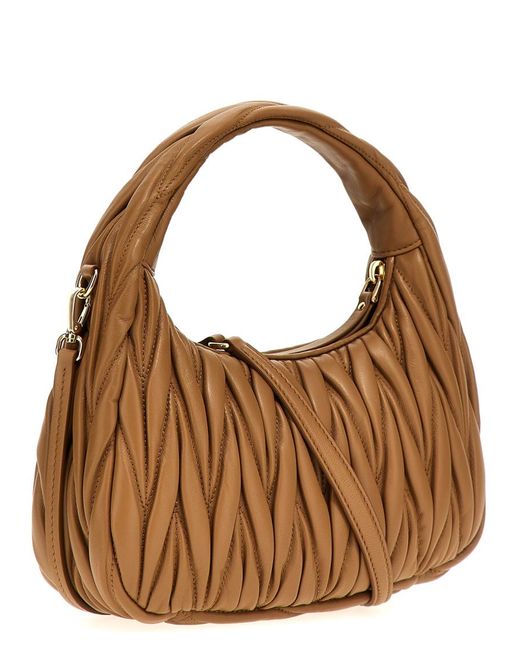 Miu Miu Light Wander Shoulder Bag in Brown | Lyst