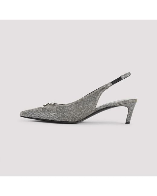 Celine Slingback Heels in Gray | Lyst