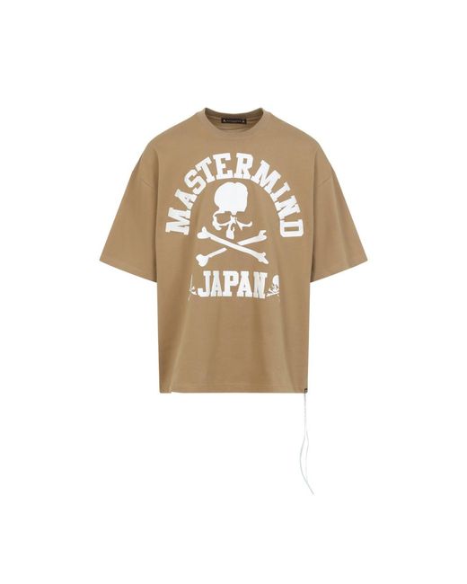 Mastermind Japan Sand University T-Shirt in Natural for Men | Lyst