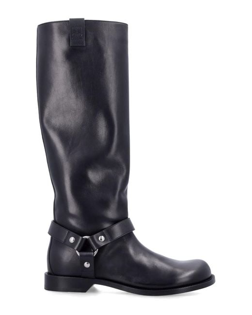 Loewe Campo Biker High Boots in Blue | Lyst
