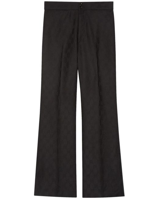 Gucci Straight Leg Trousers in Black | Lyst