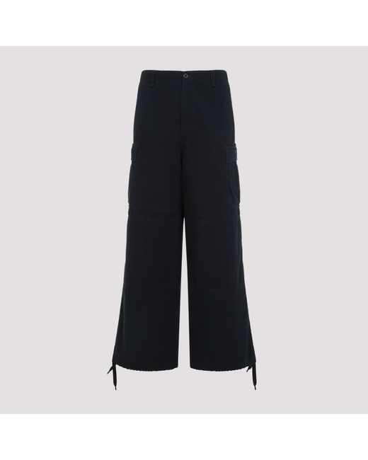 Balenciaga Large Cargo Cotton Pants in Black for Men | Lyst