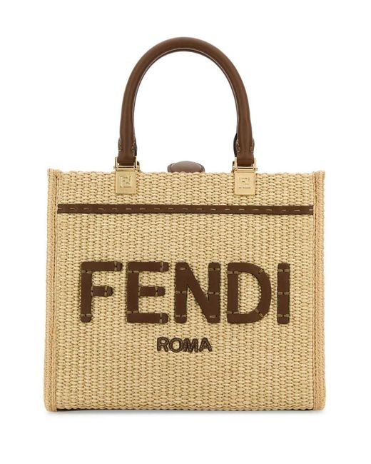 Fendi Sunshine Small Tote Bag in Metallic | Lyst