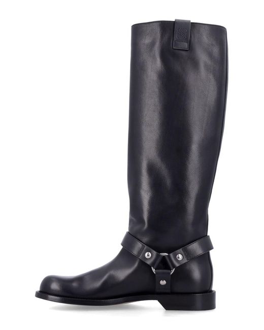 Loewe Campo Biker High Boots in Blue | Lyst