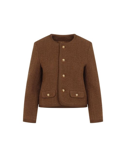 Celine Chelsea Blazer in Brown | Lyst