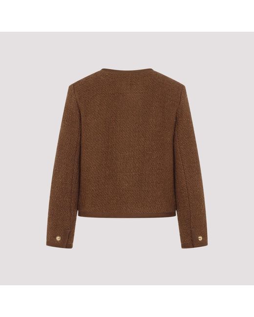 Celine Chelsea Blazer in Brown | Lyst