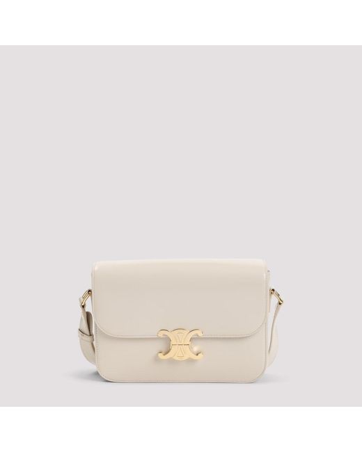 Celine Classique Triomphe Crossbody Bag in Natural | Lyst
