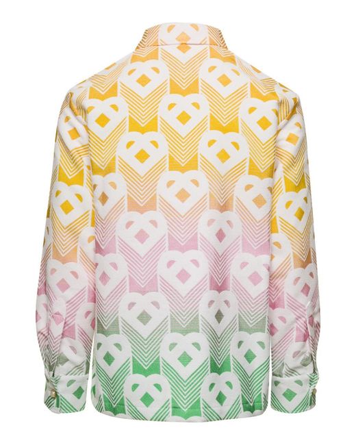 CASABLANCA Gradient Flying Heart Jacket in Gray for Men | Lyst