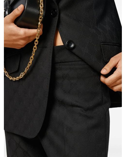 Gucci Straight Leg Trousers in Black | Lyst