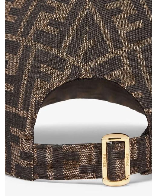 Fendi Logo Baseball Hat in Brown | Lyst