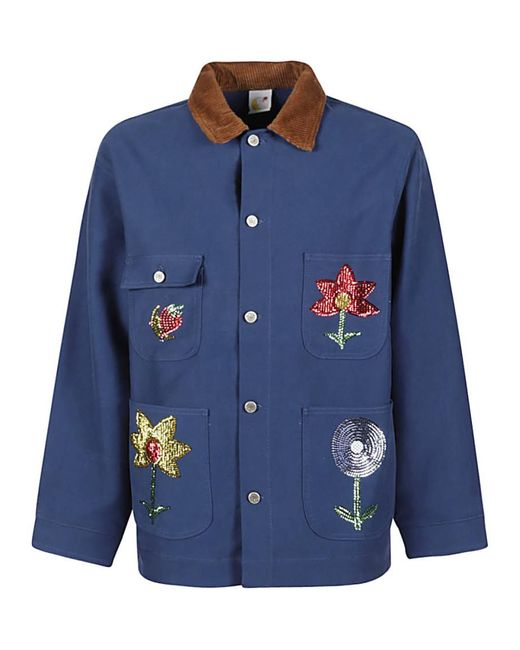 Sky High Farm Universe Embroidered Denim Jacket in Blue for Men | Lyst