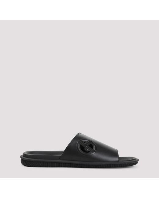 Giorgio Armani Slide Sandals in Black for Men | Lyst
