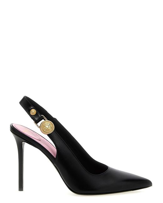 Balmain Slingback Heels in Black | Lyst
