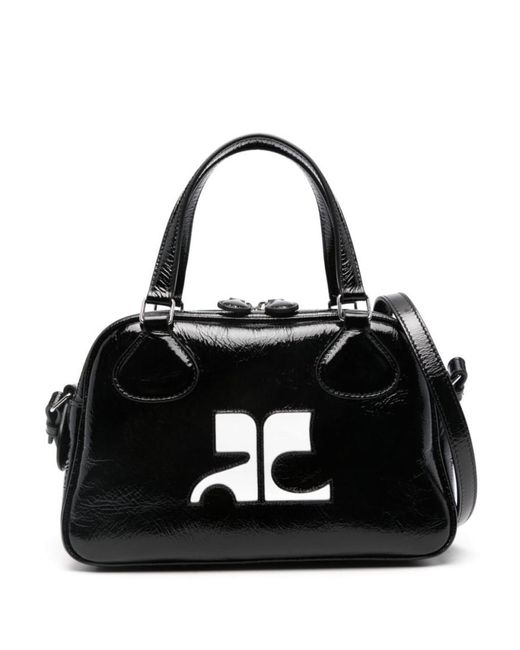 Courreges Re-Edition Bowling Satchel Bag in Black | Lyst