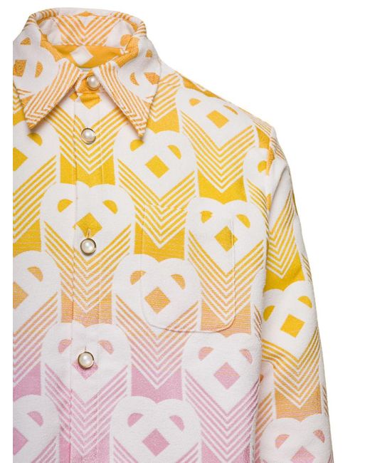 CASABLANCA Gradient Flying Heart Jacket in Gray for Men | Lyst