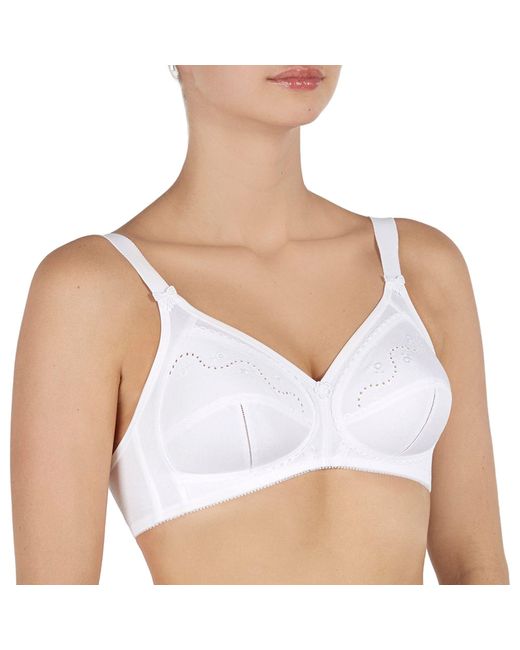 Triumph Doreen Cotton Blend Non Wired Bra In White Lyst