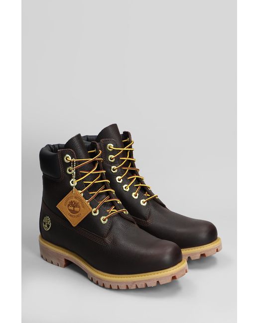 Timberland Premium 6 In Lace Combat Boots In Brown Leather in Black for ...