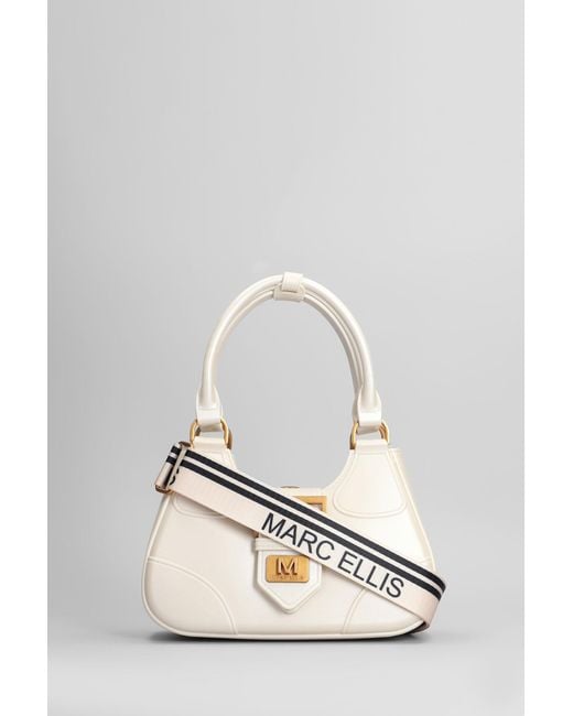 Marc Ellis Flat Circle Shoulder Bag In Beige Pvc in White | Lyst