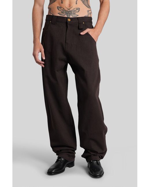 Willy Chavarria Bad Boy Jean Jeans In Brown Cotton in Black for Men | Lyst