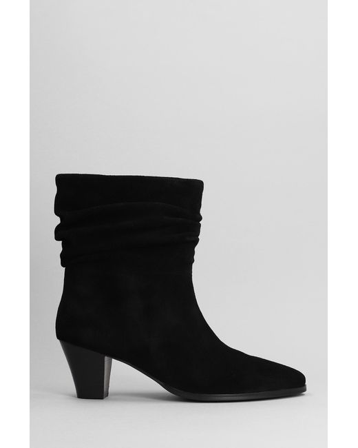 Bibi Lou High Heels Ankle Boots In Black Suede Lyst