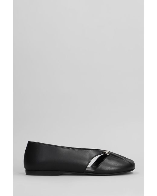 Alohas Ravena Ballet Flats In Black Leather in Gray | Lyst