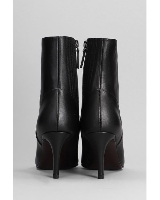 Bibi Lou High Heels Ankle Boots In Black Leather Lyst