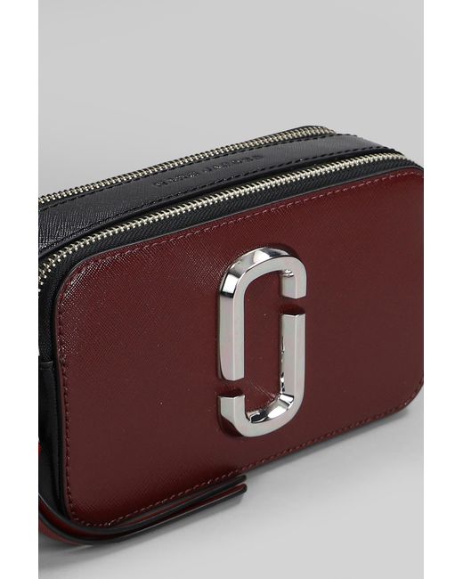 Marc Jacobs The Snapshot Shoulder Bag In Bordeaux Leather in Red | Lyst