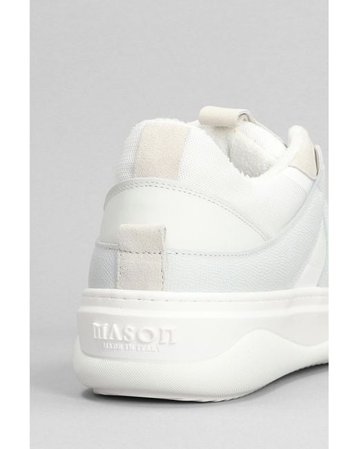 Mason Garments Venice Sneakers In White Suede And Fabric for Men | Lyst