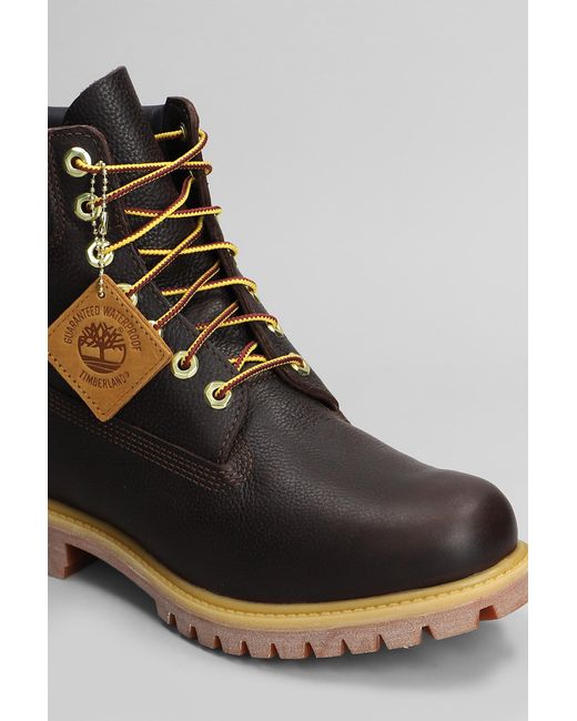 Timberland Premium 6 In Lace Combat Boots In Brown Leather in Black for ...