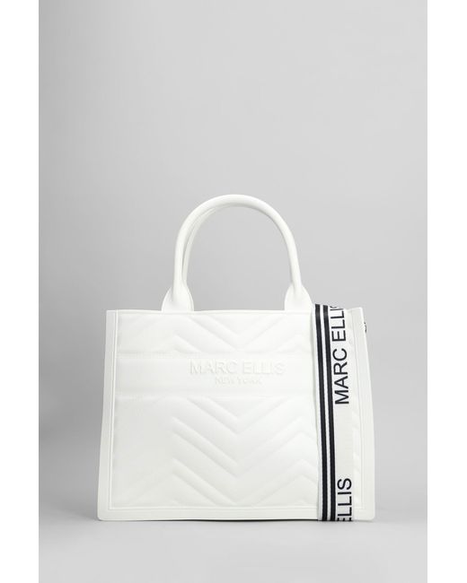 Marc Ellis Flat Buby Wave M Shoulder Bag In White Rubber/plasic | Lyst