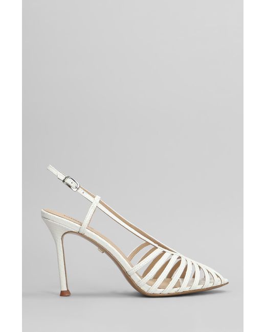 Lola Cruz Diana 95 Sandals In White Leather | Lyst
