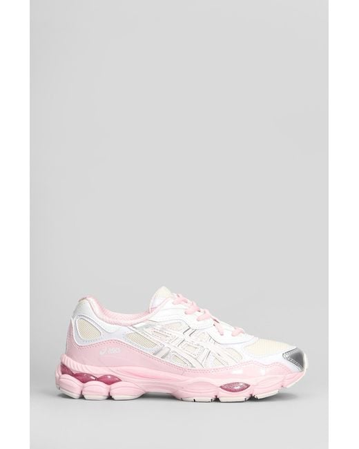 Asics Gel-nyc Sneakers In Rose-pink Leather And Fabric | Lyst