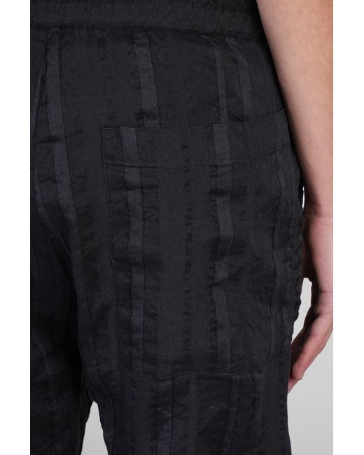 Barena Bativoga Pants In Black Linen for Men | Lyst