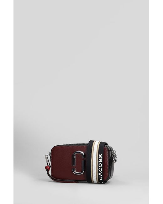 Marc Jacobs The Snapshot Shoulder Bag In Bordeaux Leather in Red | Lyst