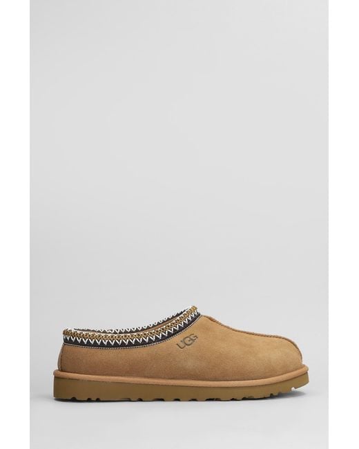 UGG Tasman Slipper-mule In Leather Color Suede in Gray for Men | Lyst