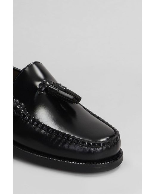 Sebago Classic Will Loafers In Black Leather in Gray for Men | Lyst