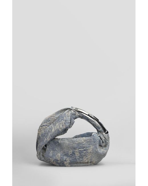 DIESEL Grab D Hobo Shoulder Bag In Blue Cotton in Gray | Lyst