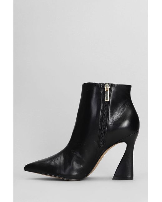 Carrano High Heels Ankle Boots In Black Leather | Lyst