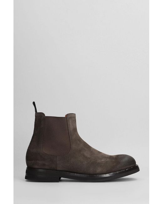 Green George Combat Boots In Brown Suede for Men | Lyst
