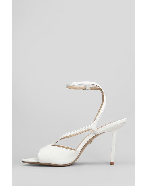 Lola Cruz Streep 95 Sandals In White Leather | Lyst
