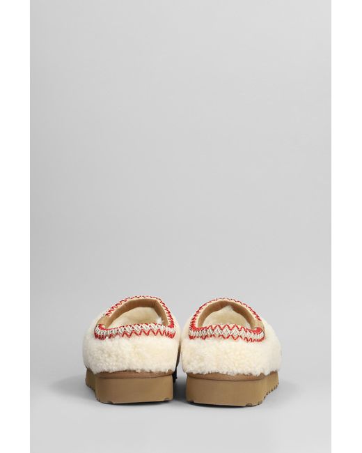 UGG Tasman Maxi Curly Slipper-mule In White Wool | Lyst