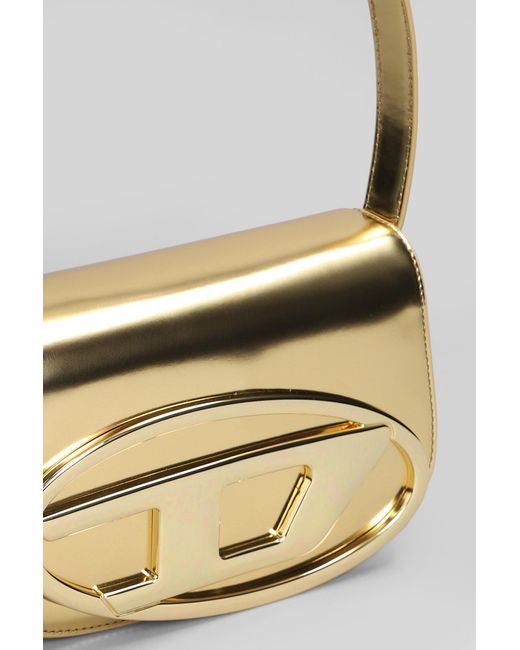 DIESEL 1 Dr Shoulder Bag In Gold Leather in Metallic | Lyst