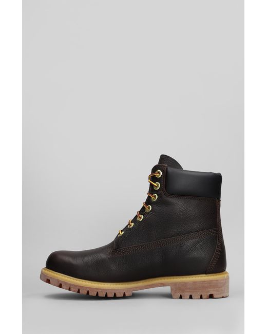 Timberland Premium 6 In Lace Combat Boots In Brown Leather in Black for ...