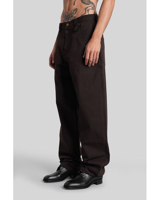 Willy Chavarria Bad Boy Jean Jeans In Brown Cotton in Black for Men | Lyst