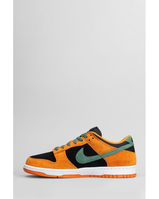 Nike Dunk Low Sneakers In Orange Suede for Men | Lyst