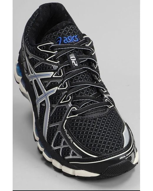 Asics Gel-kayano 20 Sneakers In Black Leather And Fabric in Gray for ...