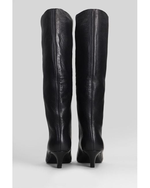 Ash Violet High Heels Boots In Black Leather | Lyst