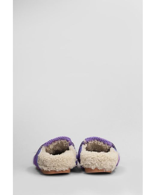 Mou Long Hair Pony Slipper-mule In Viola Pony Skin in Purple | Lyst